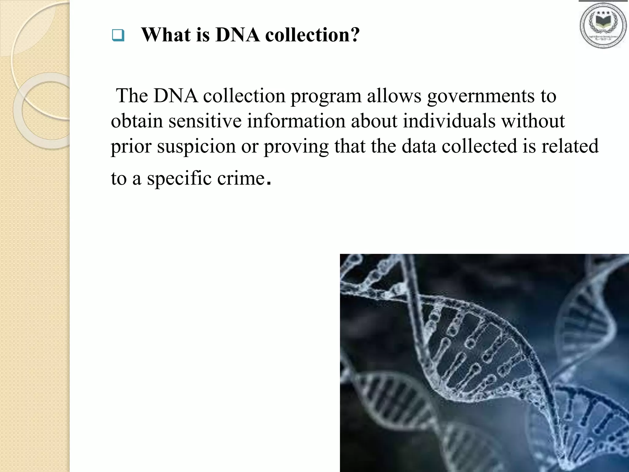Collection of DNA evidence at crime scene | PPTX