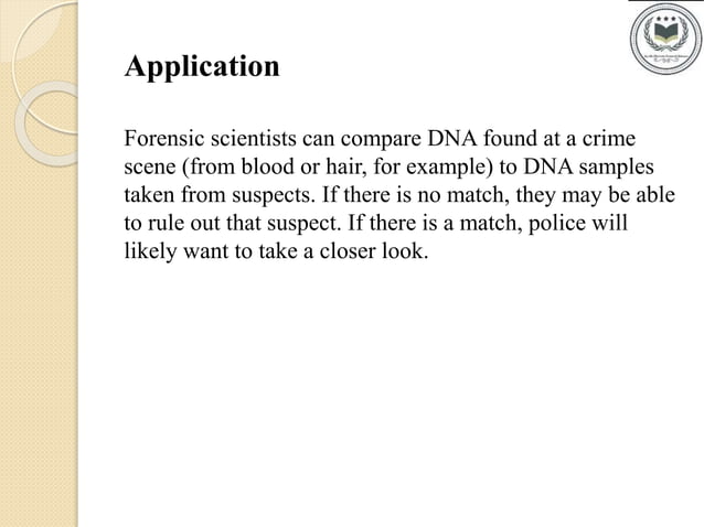 Collection of DNA evidence at crime scene | PPTX