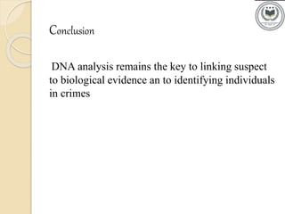 Collection of DNA evidence at crime scene | PPTX