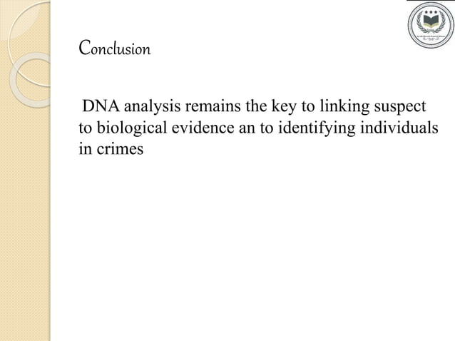 Collection of DNA evidence at crime scene | PPTX