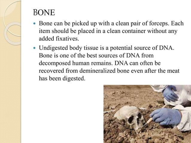 Collection of DNA evidence at crime scene | PPTX
