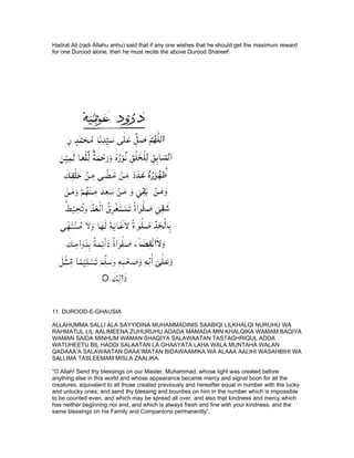 Collection of durood sharief english, arabic translation and ...
