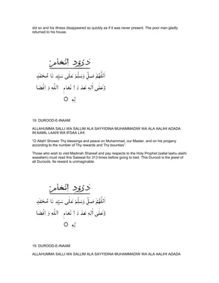 Collection of durood sharief english, arabic translation and ...