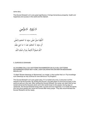 Collection of durood sharief english, arabic translation and ...