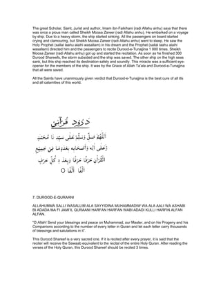 Collection of durood sharief english, arabic translation and transliteration | RTF