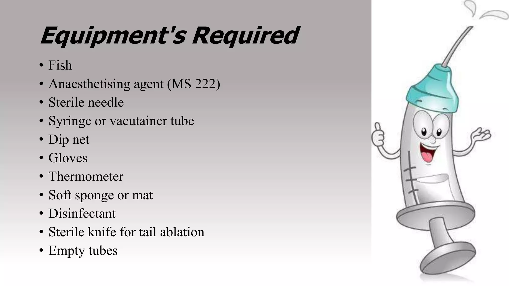 Collection of fish blood | PPTX