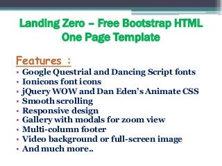 Collection of free bootstrap themes and templates