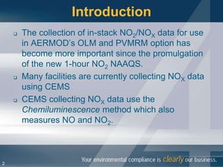 Collection of In-Stack NO2/NOx Ratio Information | PPTX