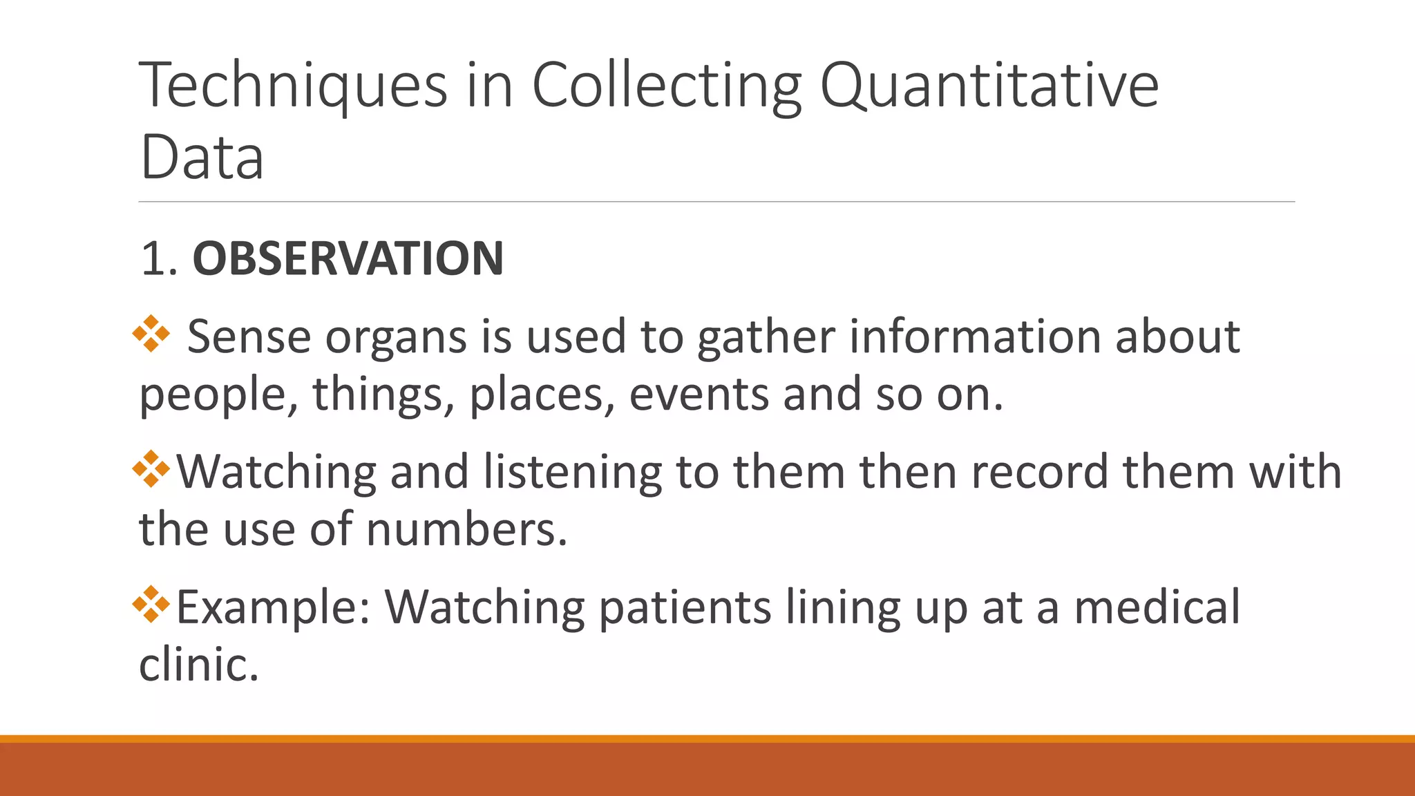 Collection of Quantitative Data | PPTX