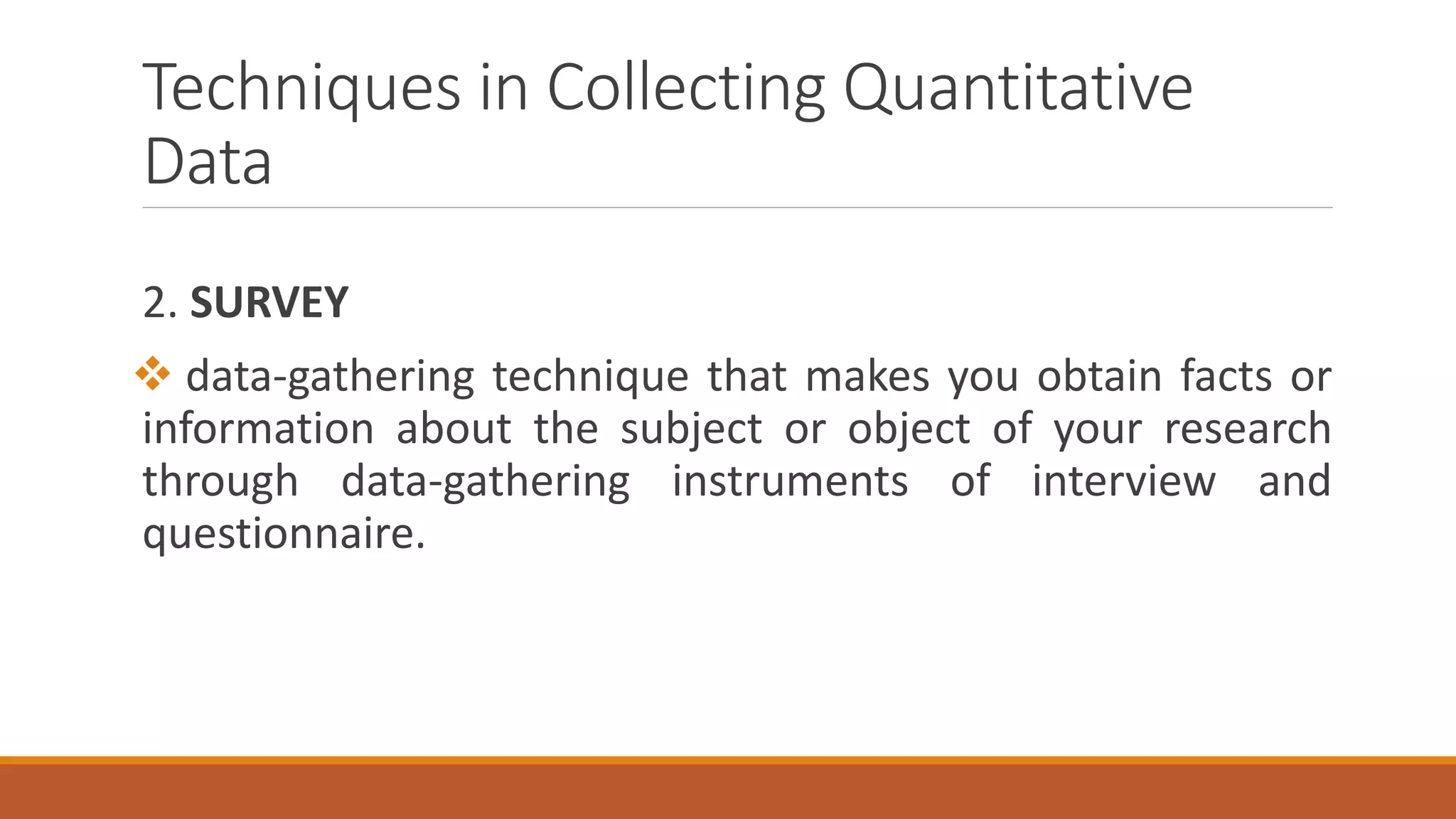 Collection of Quantitative Data | PPTX