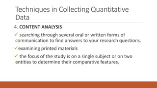 Collection of Quantitative Data | PPTX