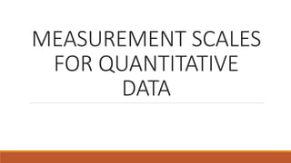 Collection of Quantitative Data | PPTX