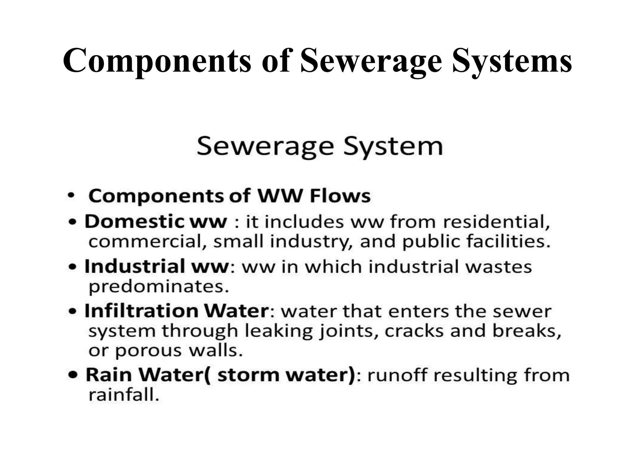 Collection of sewage, Types,Components & Layout | PPTX