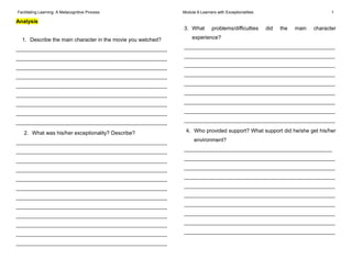 Collection of teaching guidelines wl exceptionalities | DOC