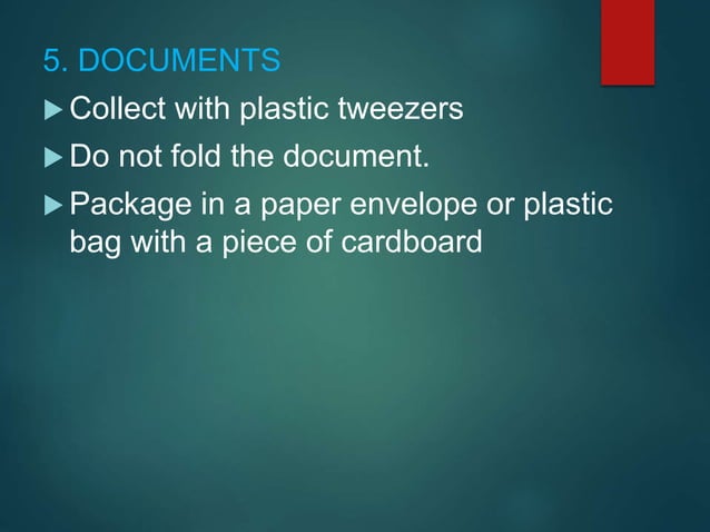 Collection Packaging and Forwarding of Physical Evidence.pptx | First ...
