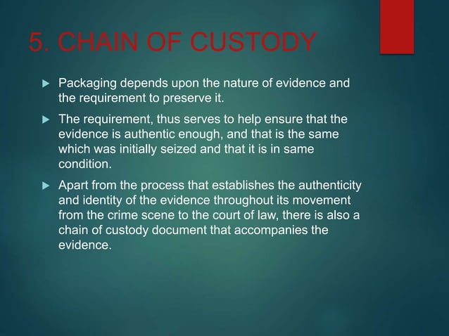 Collection Packaging and Forwarding of Physical Evidence.pptx | First ...