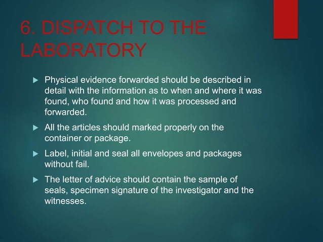 Collection Packaging and Forwarding of Physical Evidence.pptx | First ...