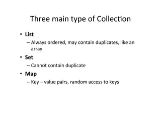 Quick Intro to Java Collections | PDF