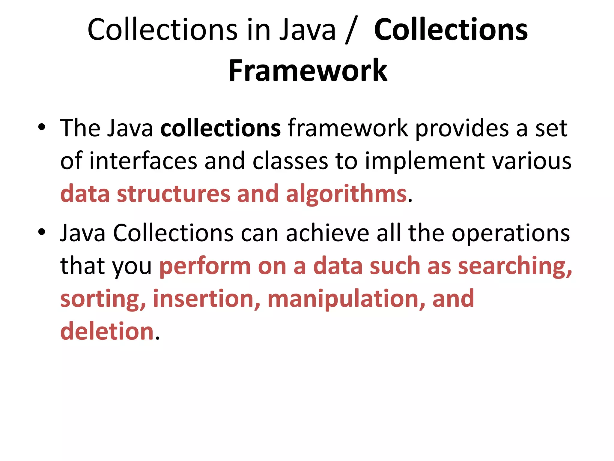Java Collections | PPTX