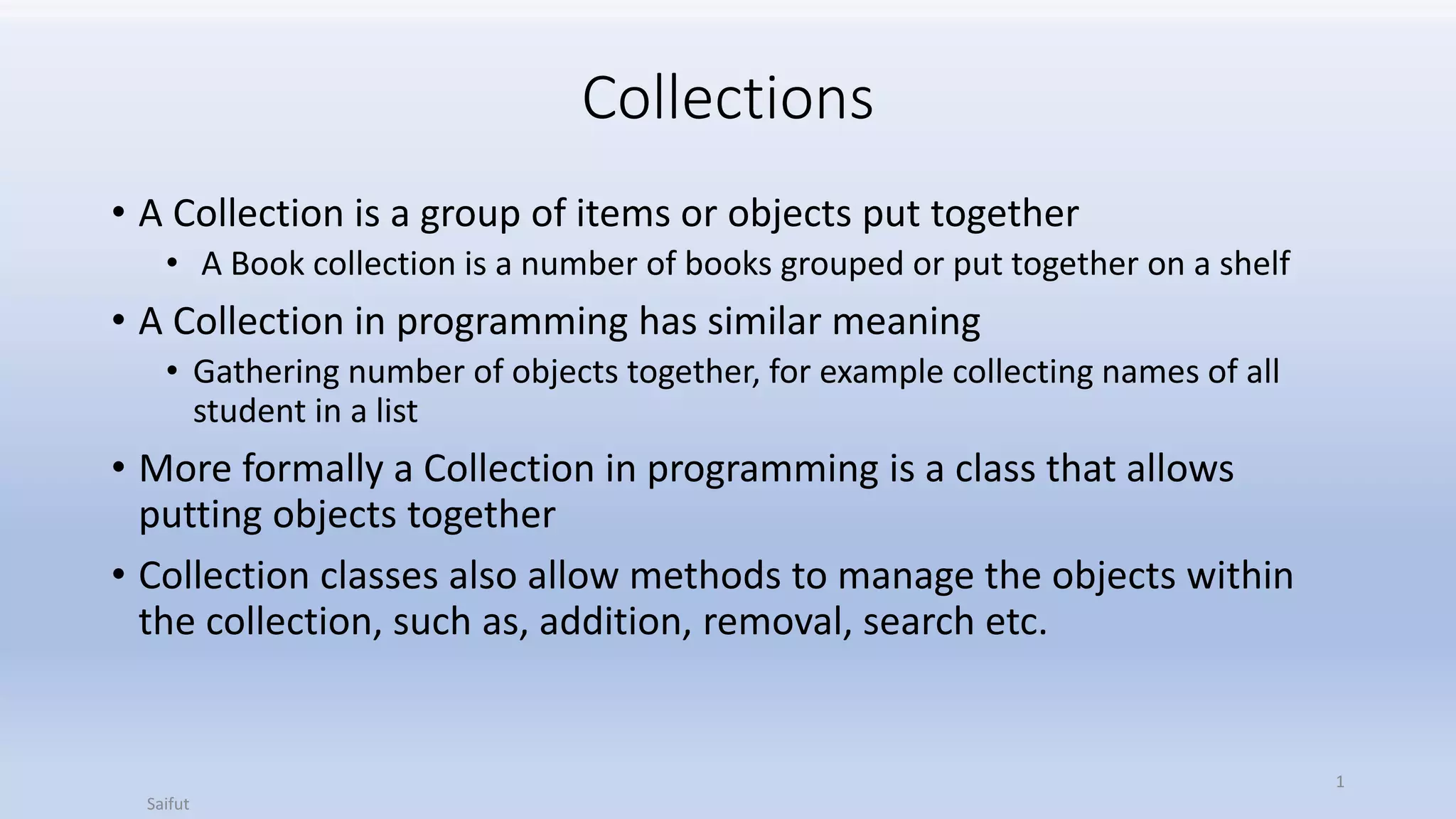 Collections (1) | PPTX