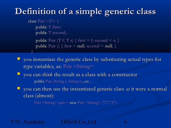 Collections And Generic Class