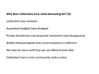 Collections Care And The Collections Trust | PPTX