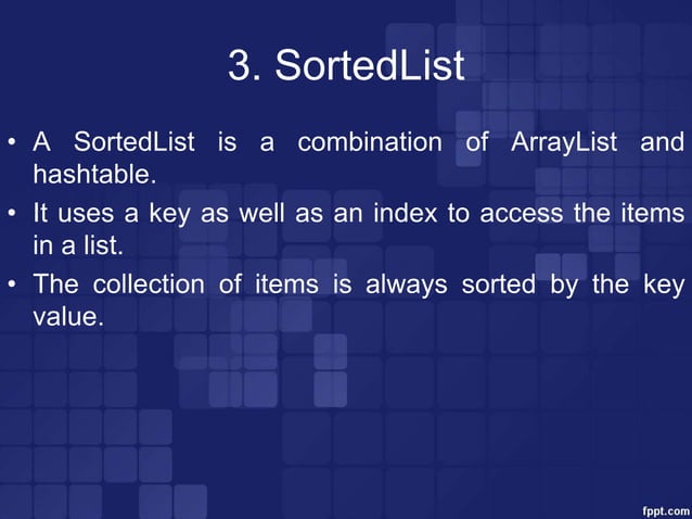 Collections in .net technology (2160711) | PPTX