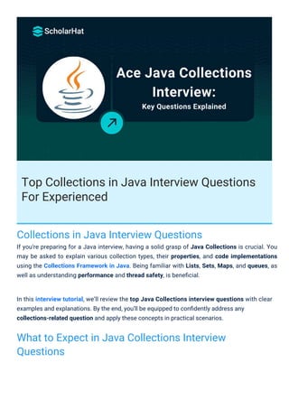 Collections in Java Interview Questions PDF By ScholarHat | PDF