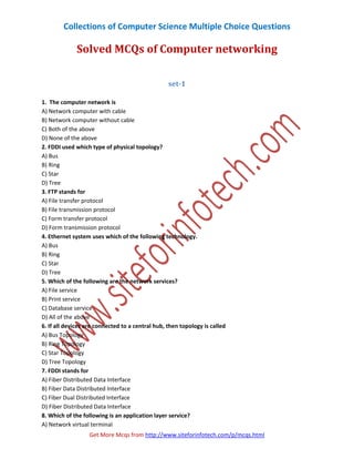 Collections of CS Multiple Choice Questions | PDF
