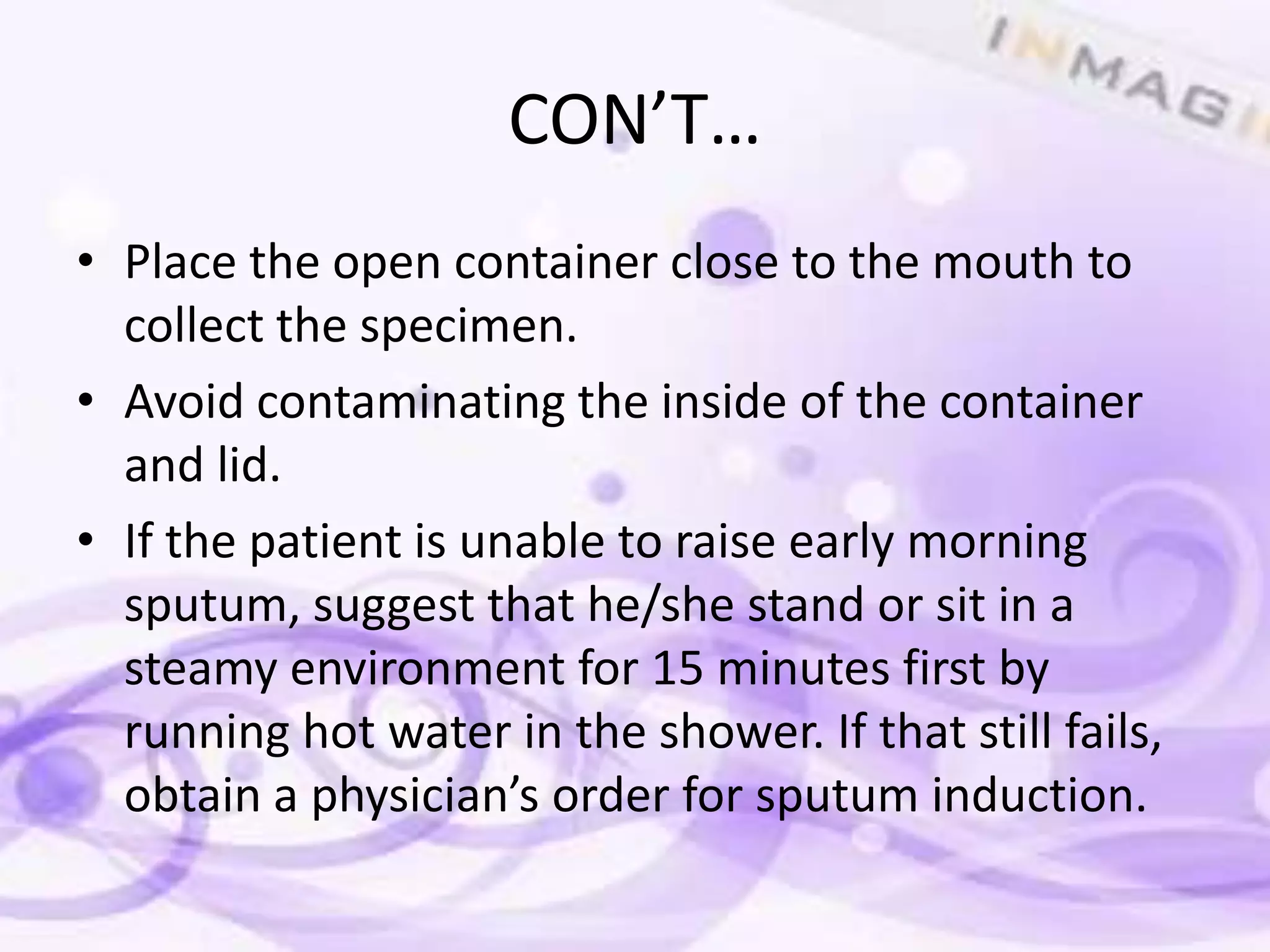 Collection sputum afb | PPTX