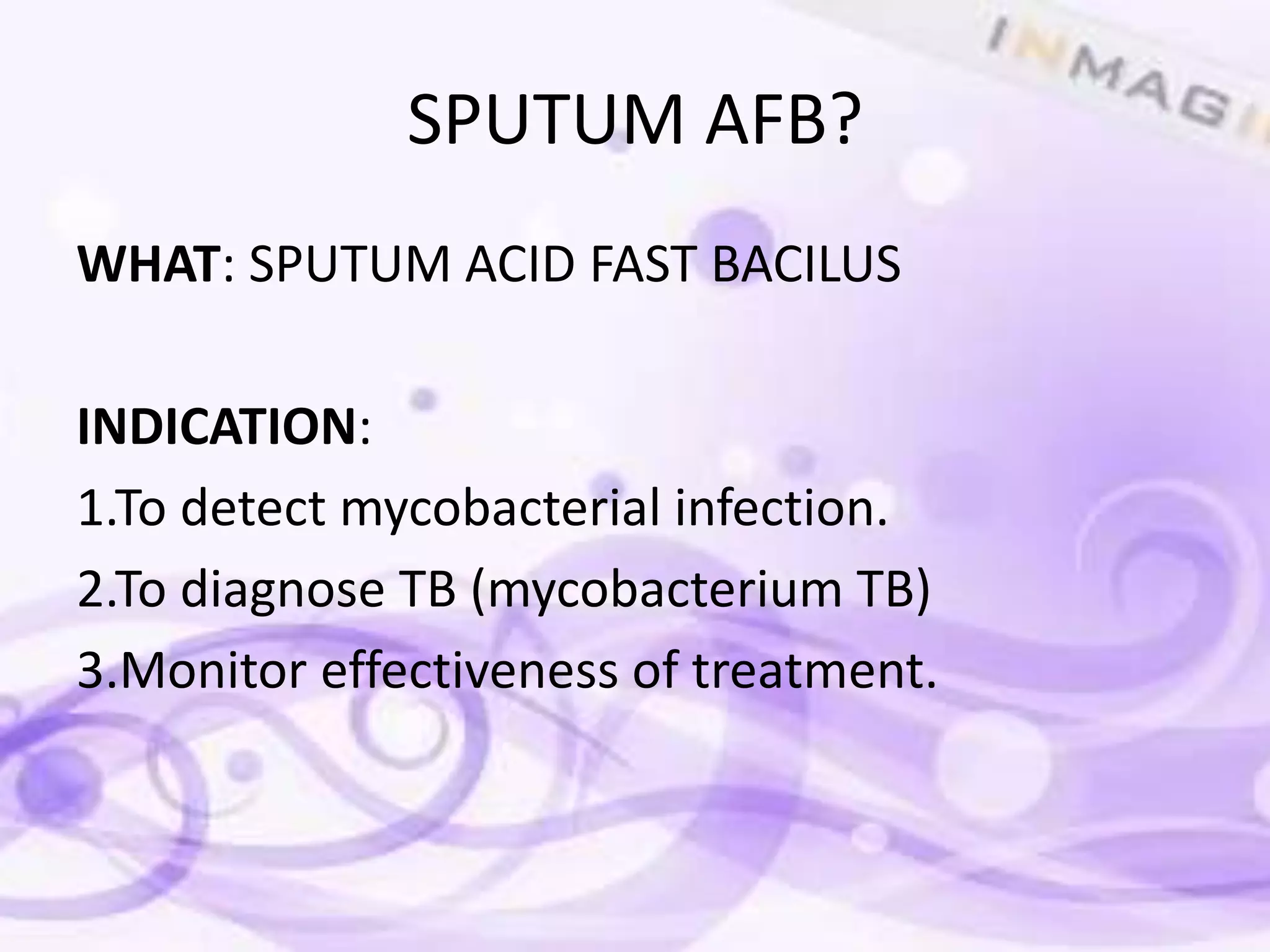 Collection sputum afb | PPTX