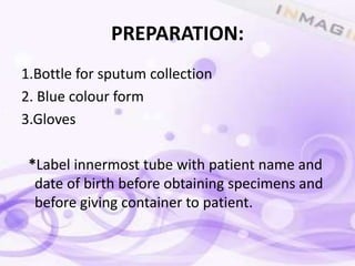 Collection sputum afb | PPTX