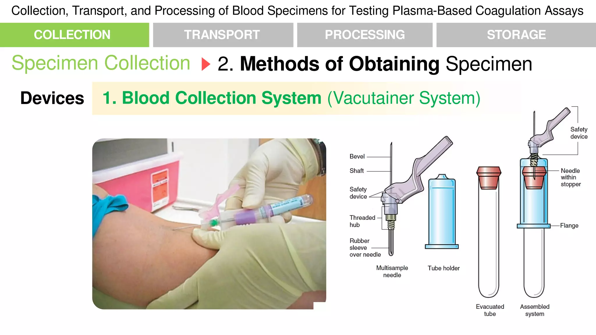 Collection, transport, and processing of blood specimens for testing ...