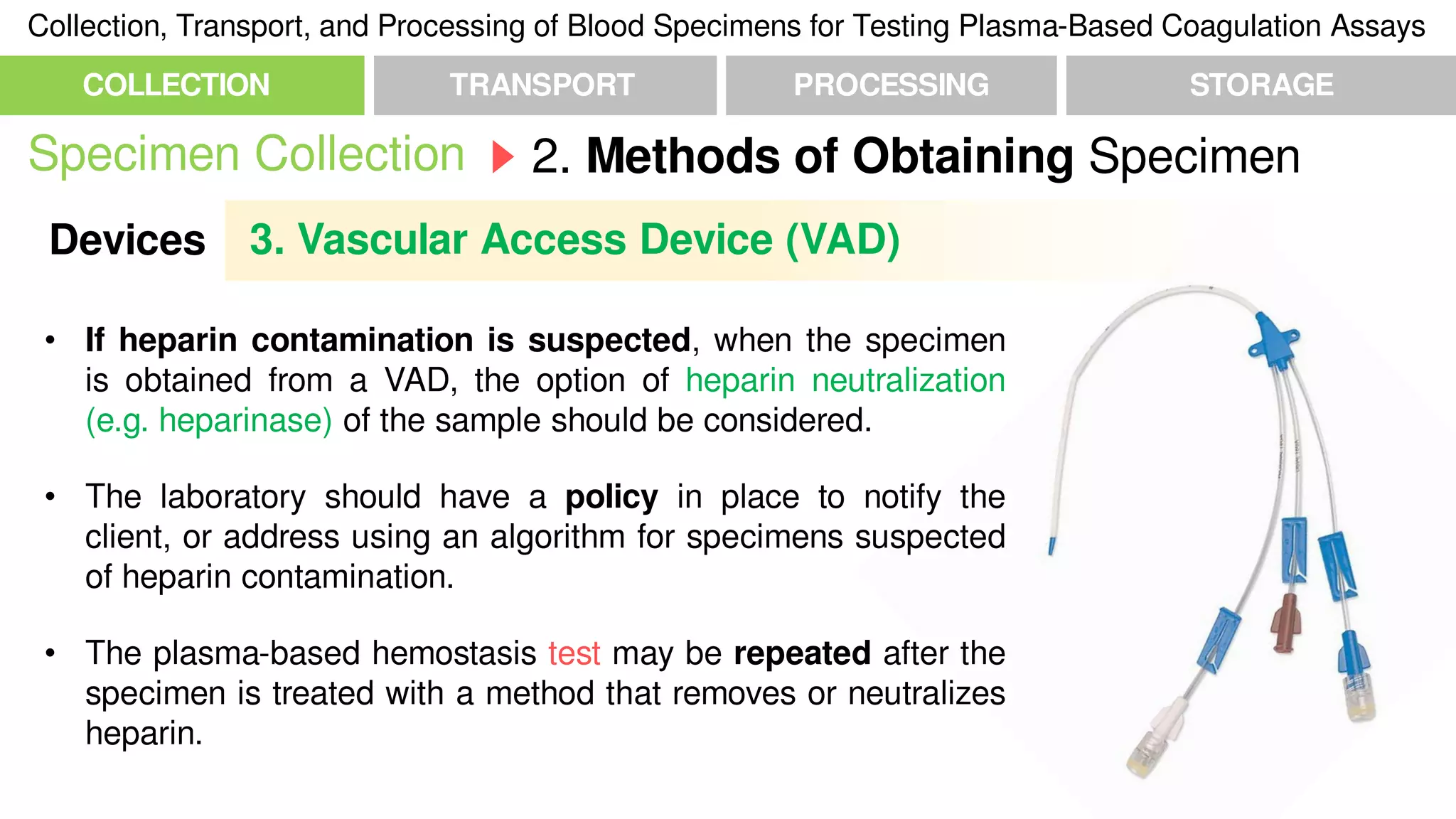Collection, transport, and processing of blood specimens for testing ...