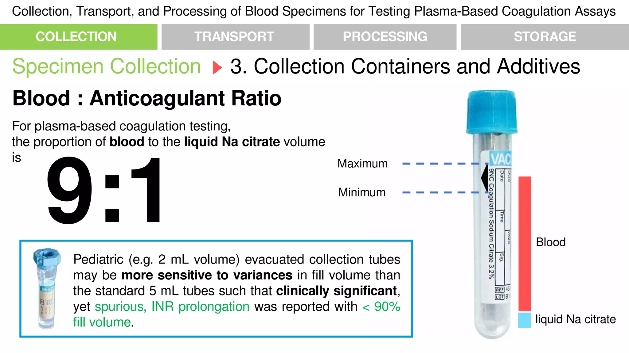Collection, transport, and processing of blood specimens for testing ...