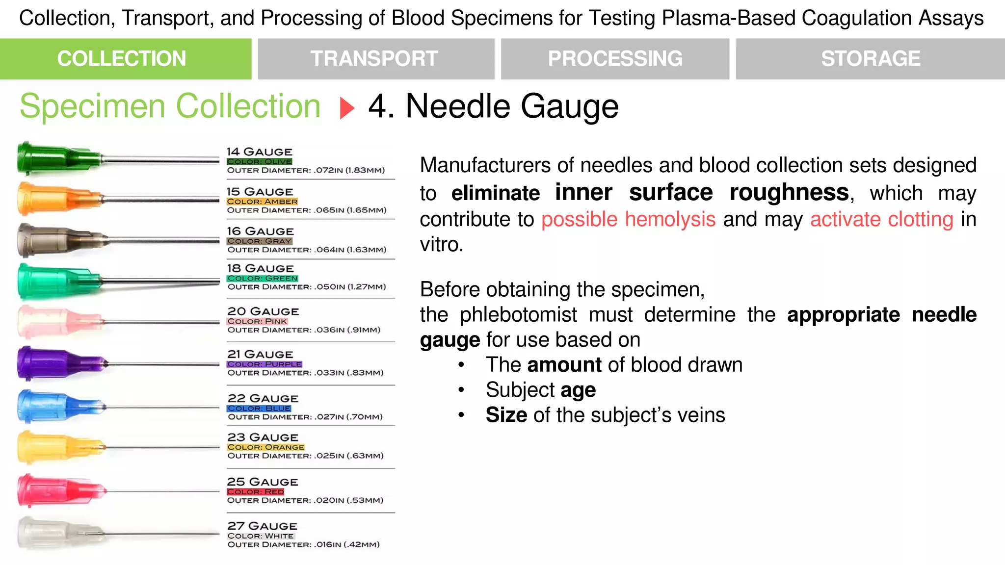 Collection, transport, and processing of blood specimens for testing ...