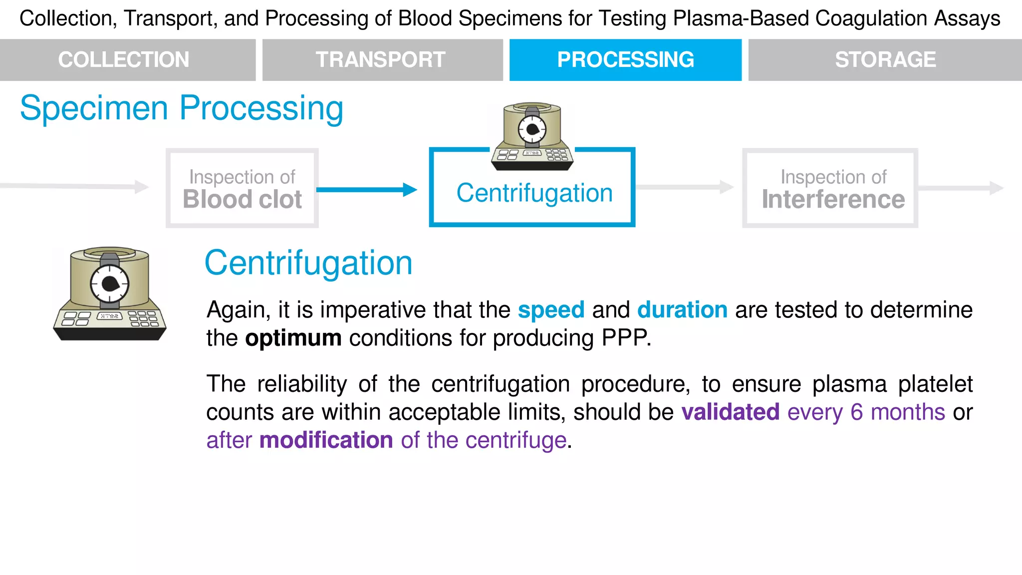 Collection, transport, and processing of blood specimens for testing ...