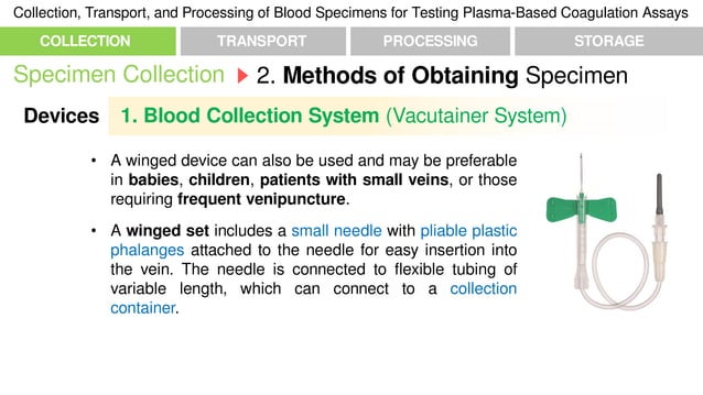 Collection, transport, and processing of blood specimens for testing ...