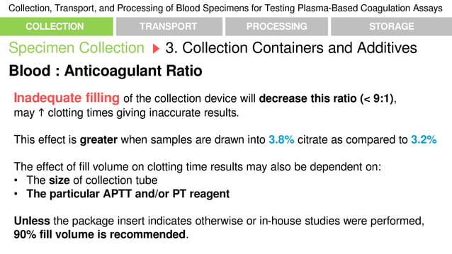 Collection, transport, and processing of blood specimens for testing ...