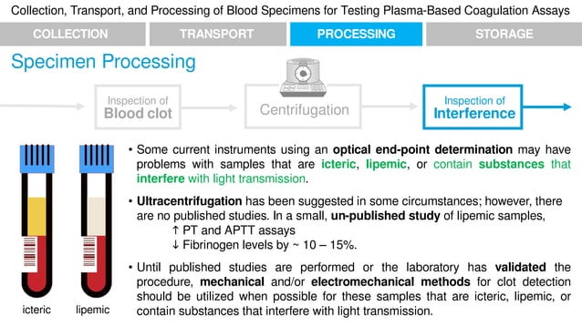 Collection, transport, and processing of blood specimens for testing ...