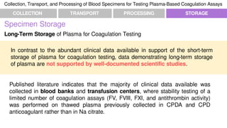 Collection, transport, and processing of blood specimens for testing ...