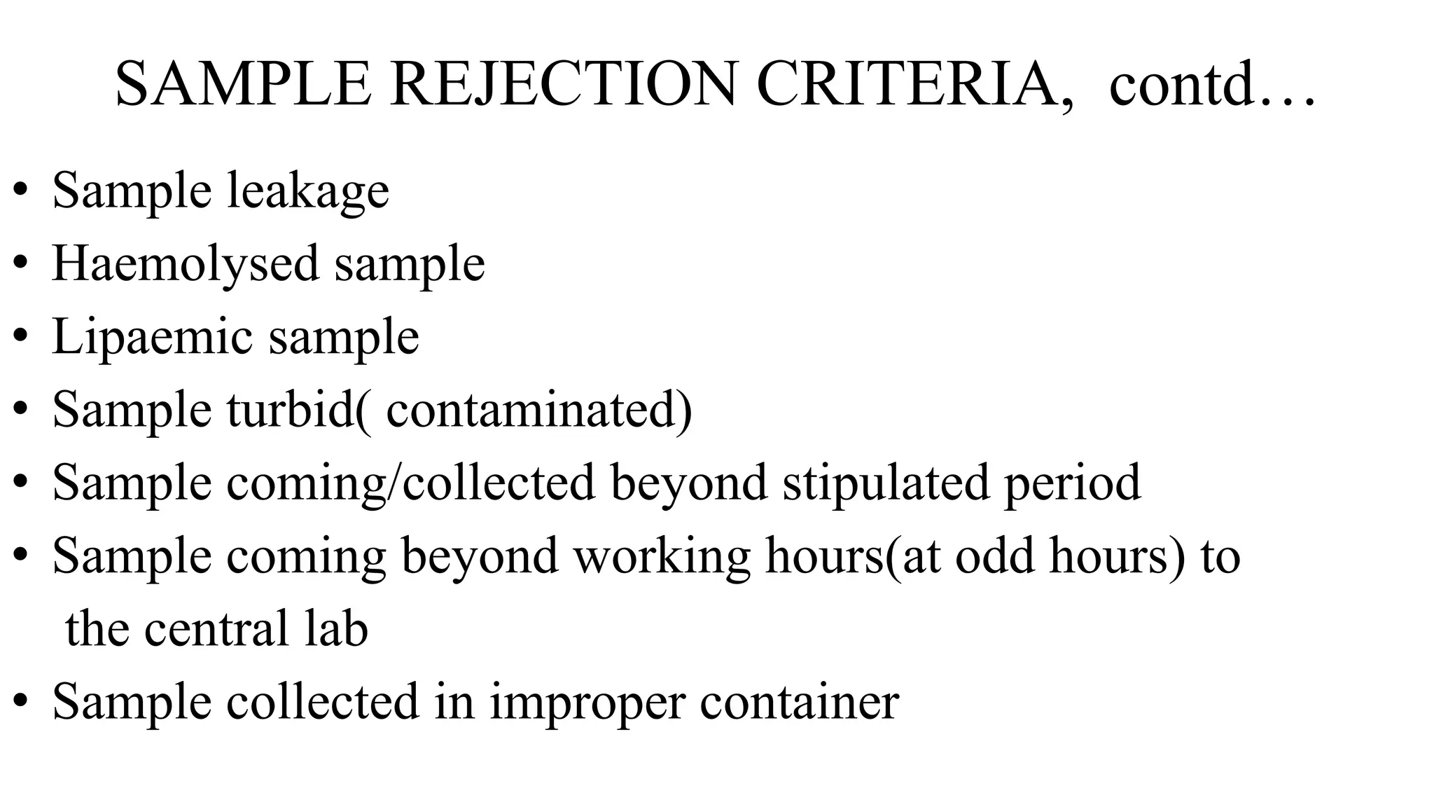 Collection and transport of clinical samples in laboratorries | PPTX