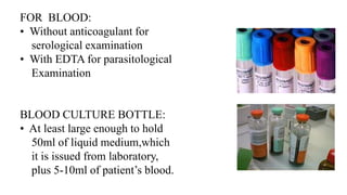 Collection and transport of clinical samples in laboratorries | PPTX