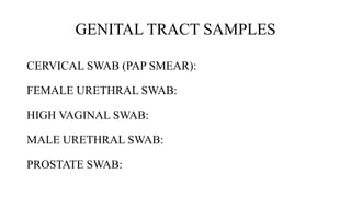 Collection and transport of clinical samples in laboratorries | PPTX