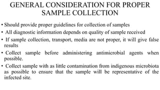 Collection and transport of clinical samples in laboratorries | PPTX