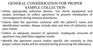 Collection and transport of clinical samples in laboratorries | PPTX