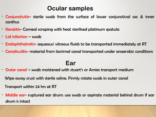 Collection & Transport of specimens for microbiologyppt | PPT