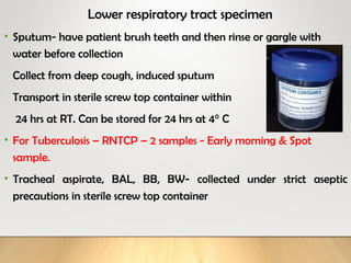 Collection & Transport of specimens for microbiologyppt | PPT