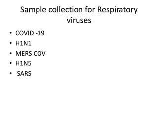 Collection, transport & storage of clinical specimens | PPTX
