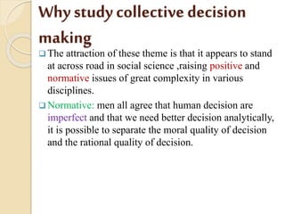 Collective decision theory | PPTX
